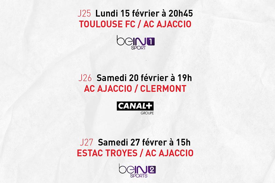 Programmation TV de la J25, J26 et J27