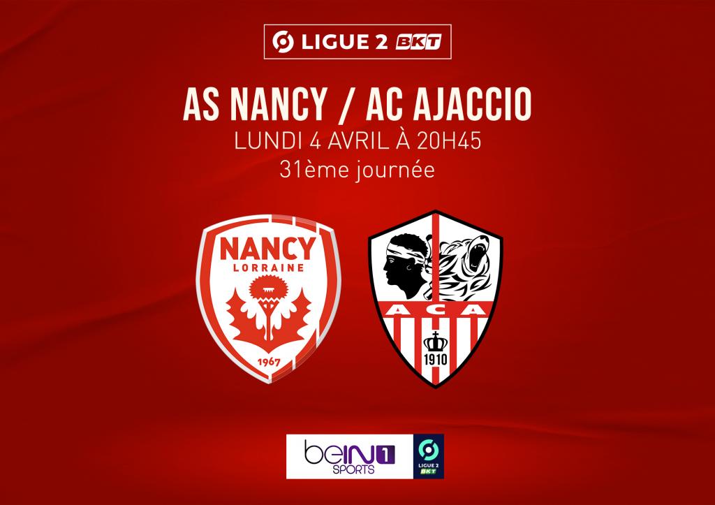 Nancy-ACA programmé le lundi 4 avril à 20h45